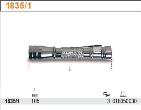 LATARKA INSPEKC.LED Z ALUMINIUM 105MM - sklep narzedziowy24.eu